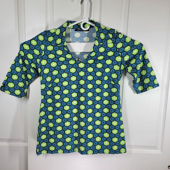 Katherine Way | Tops | Katherine Way Womens Med Boca Tunic Collar Top ...